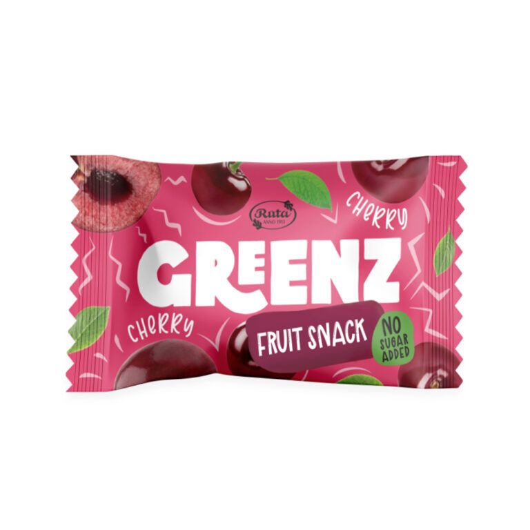 Vaisių užkandis su vyšniomis „Greenz cherry“, 1 kg – Saldainių fabrikas „Rūta“