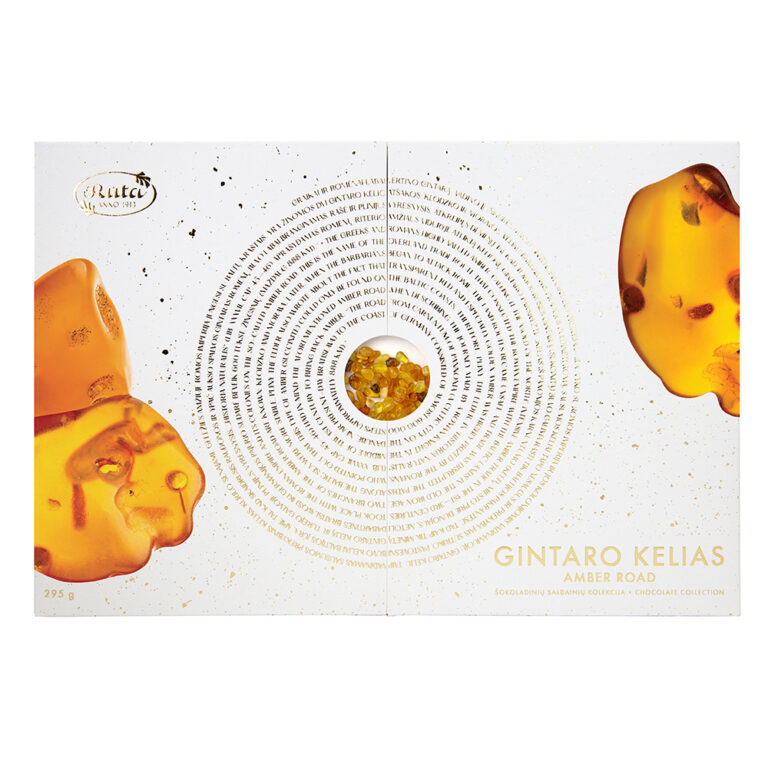 Šokoladinių saldainių kolekcija „Gintaro kelias“, 295 g – Saldainių ...