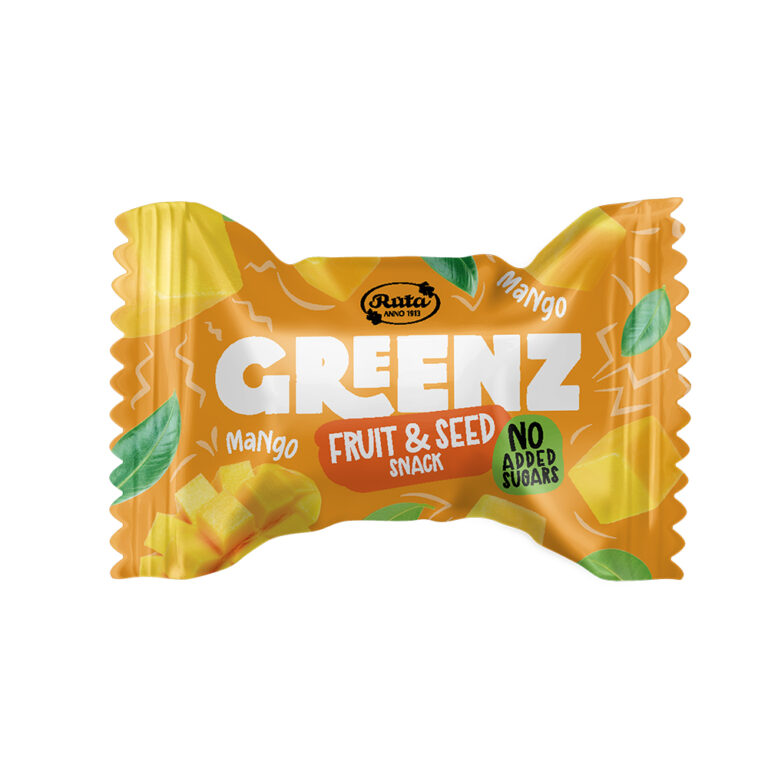 Fruit and seed snacks with mango „Greenz mango“, 110 g – Saldainių ...